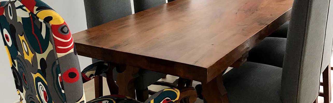 Abstract Floral Upholstered Dining Chairs | Statement Chairs | Made to ...