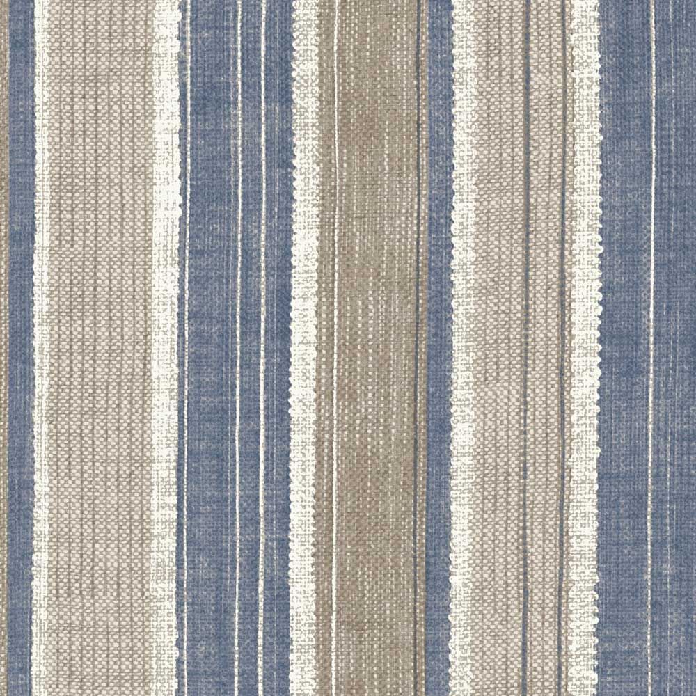 Carskiey Broad Stripe Wallpaper in Blue and Neutral | Striped Wallpaper ...