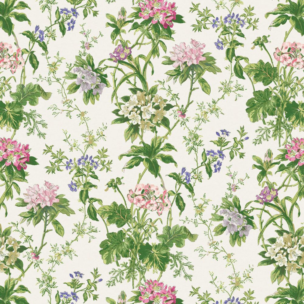 Somerhill Fabric | Pink Floral Fabric | Linen curtain fabric