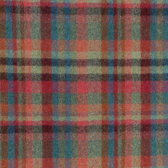 Bayley Plaid Wool Red Fabric | Tartan Fabric