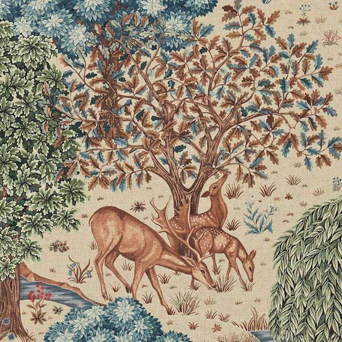 William Morris Linen Fabric | The Brook in Beige | Archive III Fabric ...