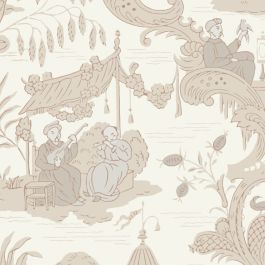 Ivory Chinese Toile Wallpaper | Cole & Son | F&P Interiors