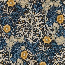 Archive III Fabric | William Morris | Morris Seaweed in Ink | Curtains ...