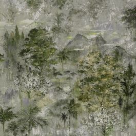 Glass Scenic Wall Panel in Green | Coordonne