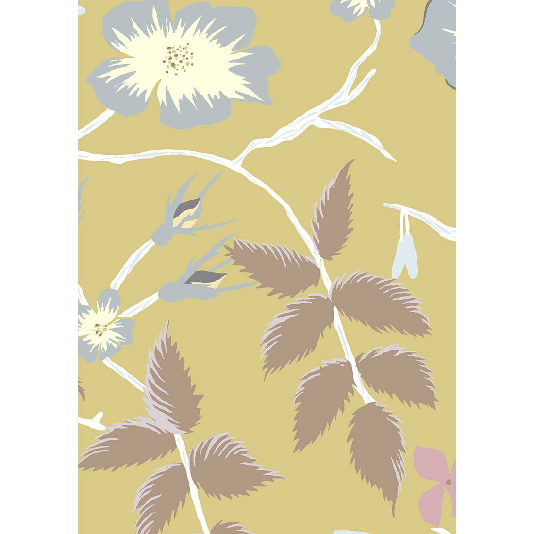 Cinda's Rose Yellow | Children's Wallpaper
