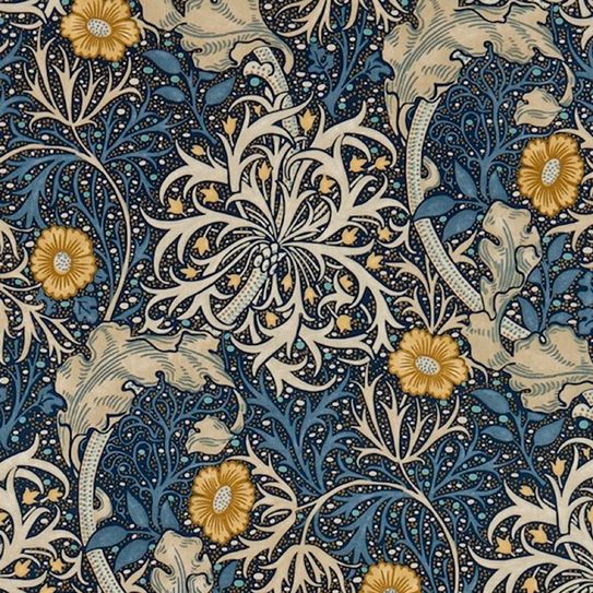 Archive III Fabric | William Morris | Morris Seaweed in Ink | Curtains ...