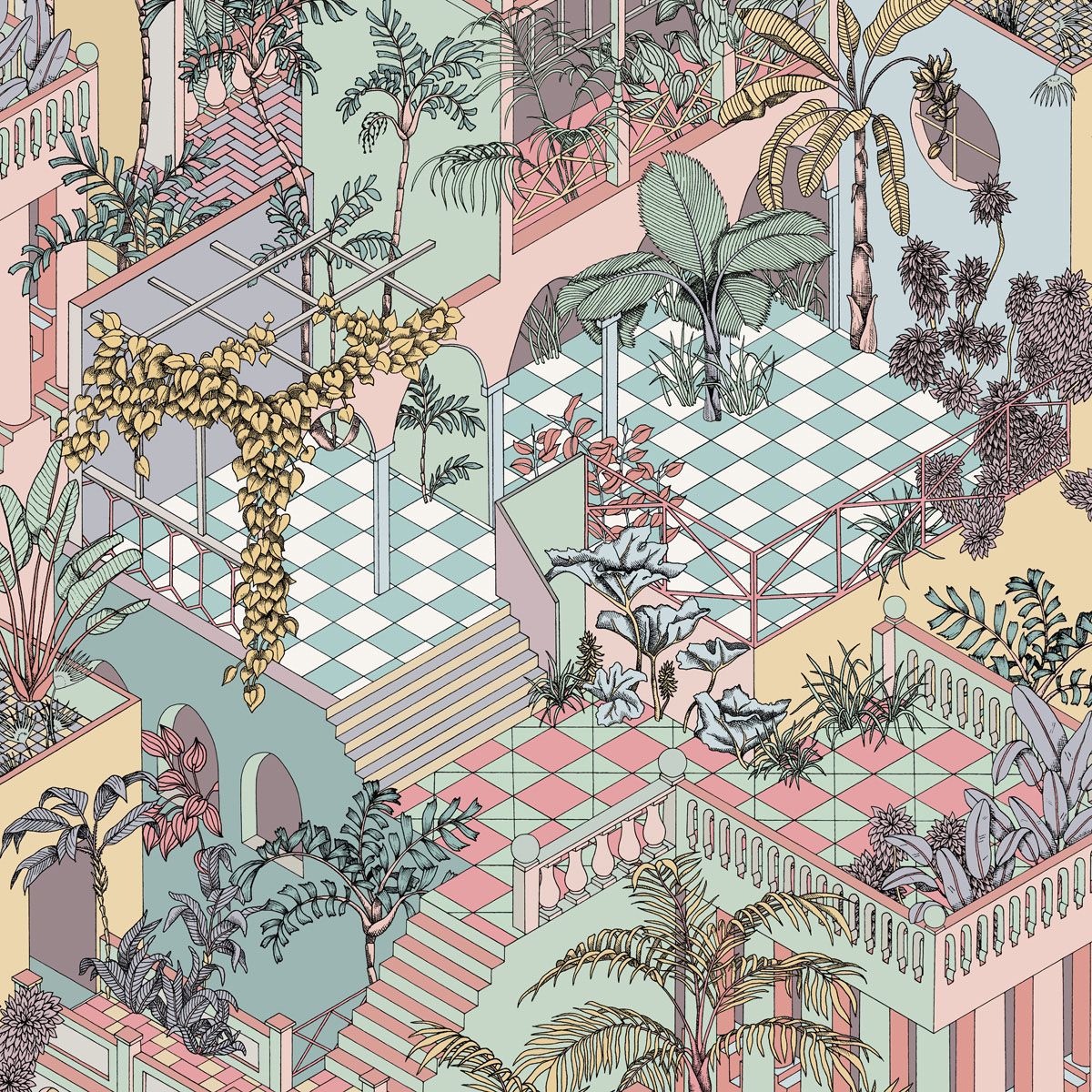 Miami Tropical Design | Cole & Sons Icon Collection | Pastel Wallpapers