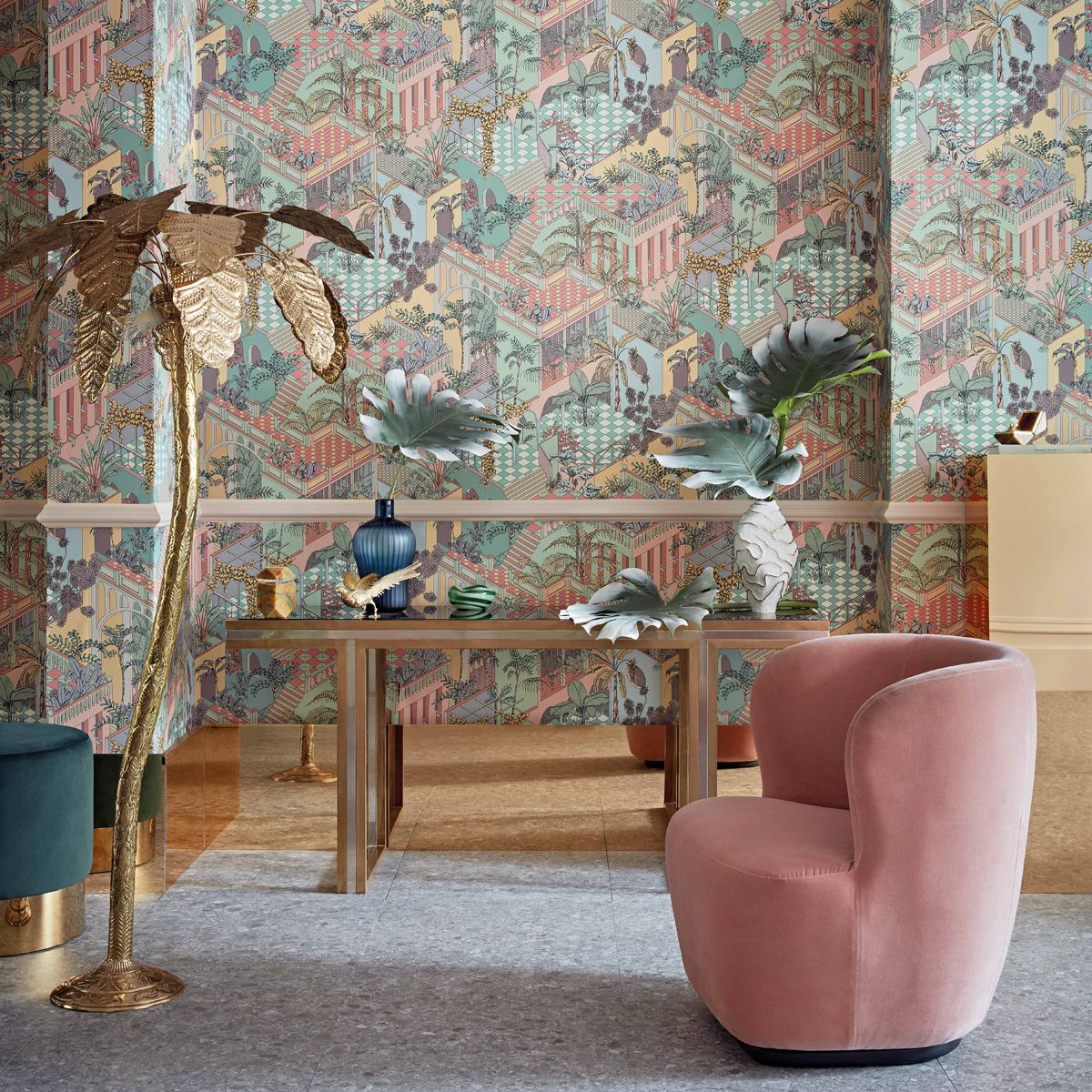Miami Tropical Design | Cole & Sons Icon Collection | Pastel Wallpapers