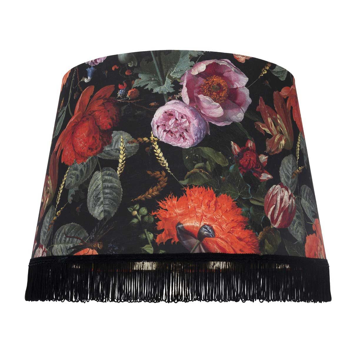 Flowers of the Lady Black Floral Lamp Shades