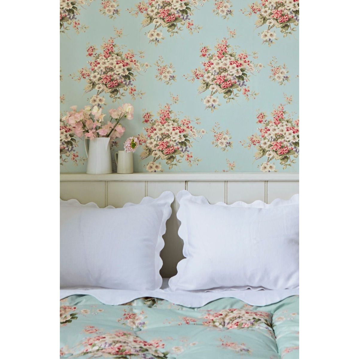 Briar Rose Wallpaper in Blue | Jean Monro Petersham Collection ...
