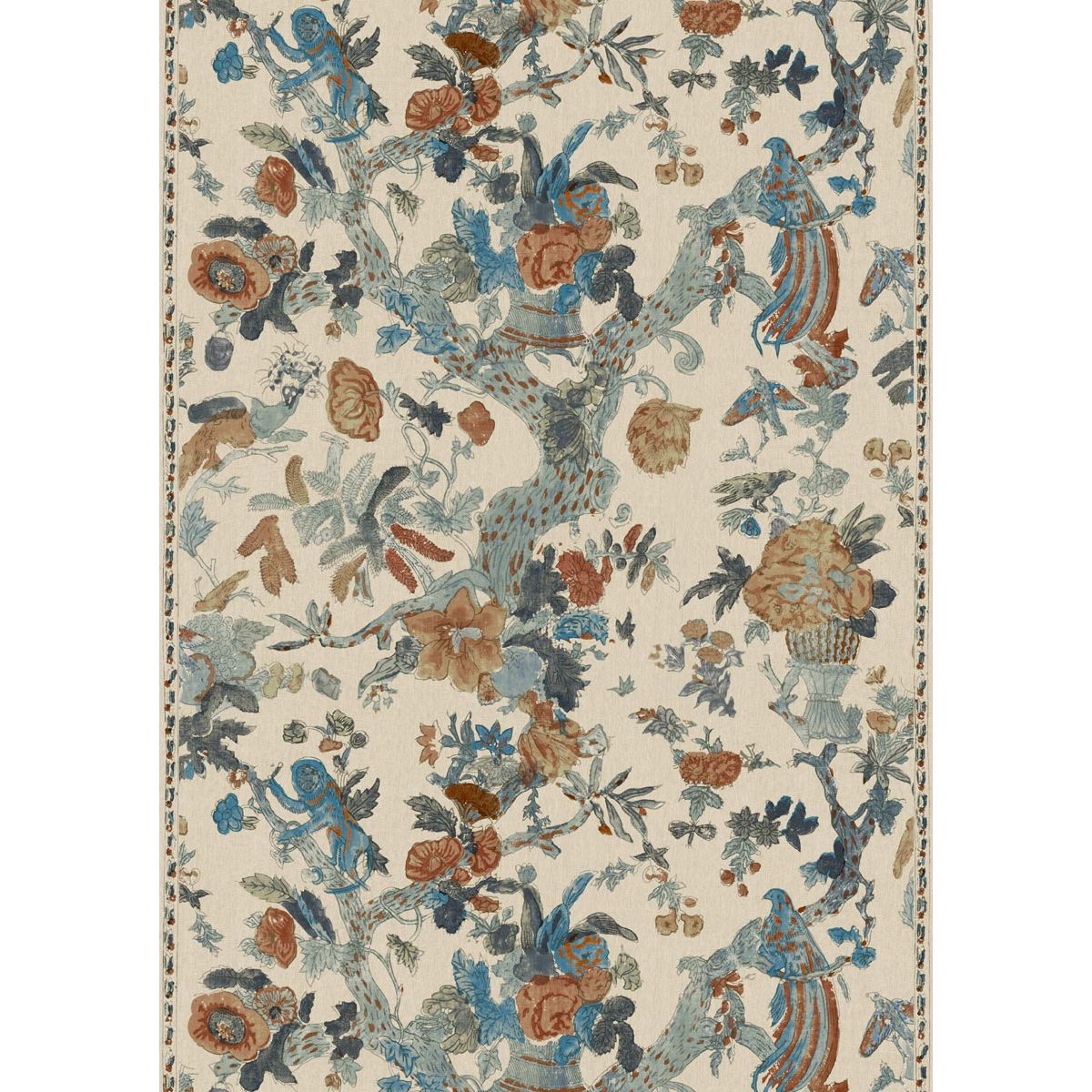 Wild Thing Blue Orange | Curtain Fabric