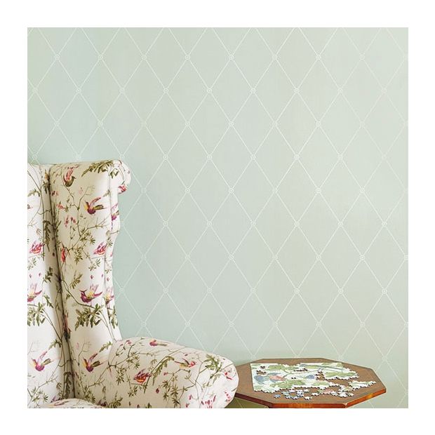 Wallpaper | Ivory Large Georgian Rope Trellis | Cole and Son