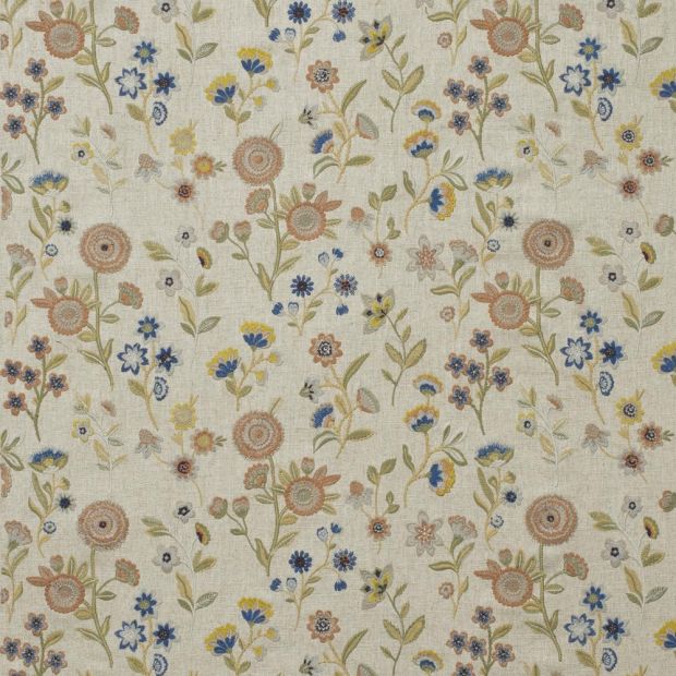 F&P Interiors | Totem Embroidery Fabric Ivory | Luxury Fabric