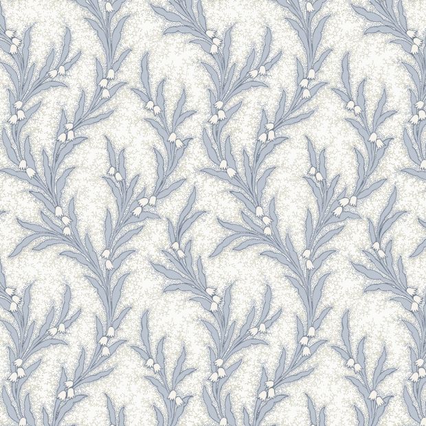 Maybell Wallpaper in Shutter | Blue Leaf and Tree Wallpaper ...