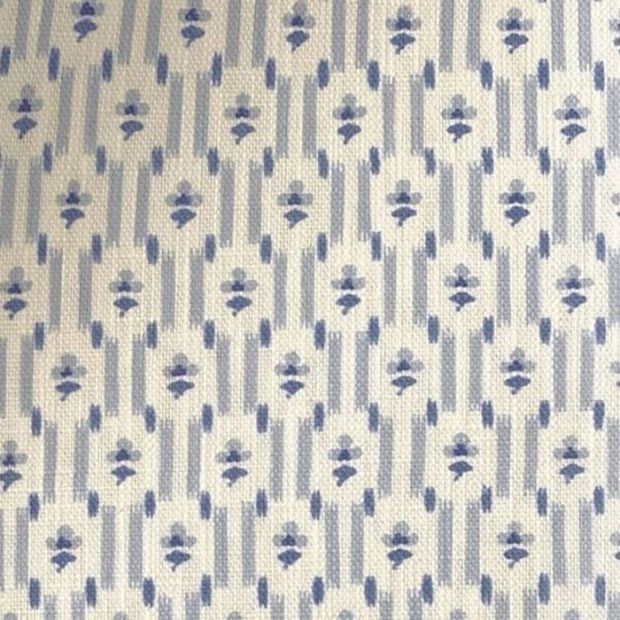 Blue Trellis Design Fabric | Nettie Fabric Cornflower