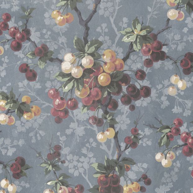 Franka Blue Wall Mural | Cherry Mural Design
