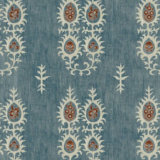 Tribal Wallpaper in Masai Blue | Lewis & Wood