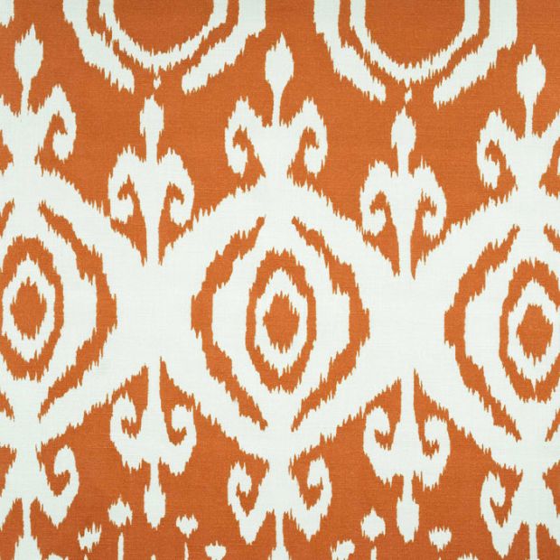 Volcano Indoor - Outdoor Orange Fabric | Garden Designer Fabric