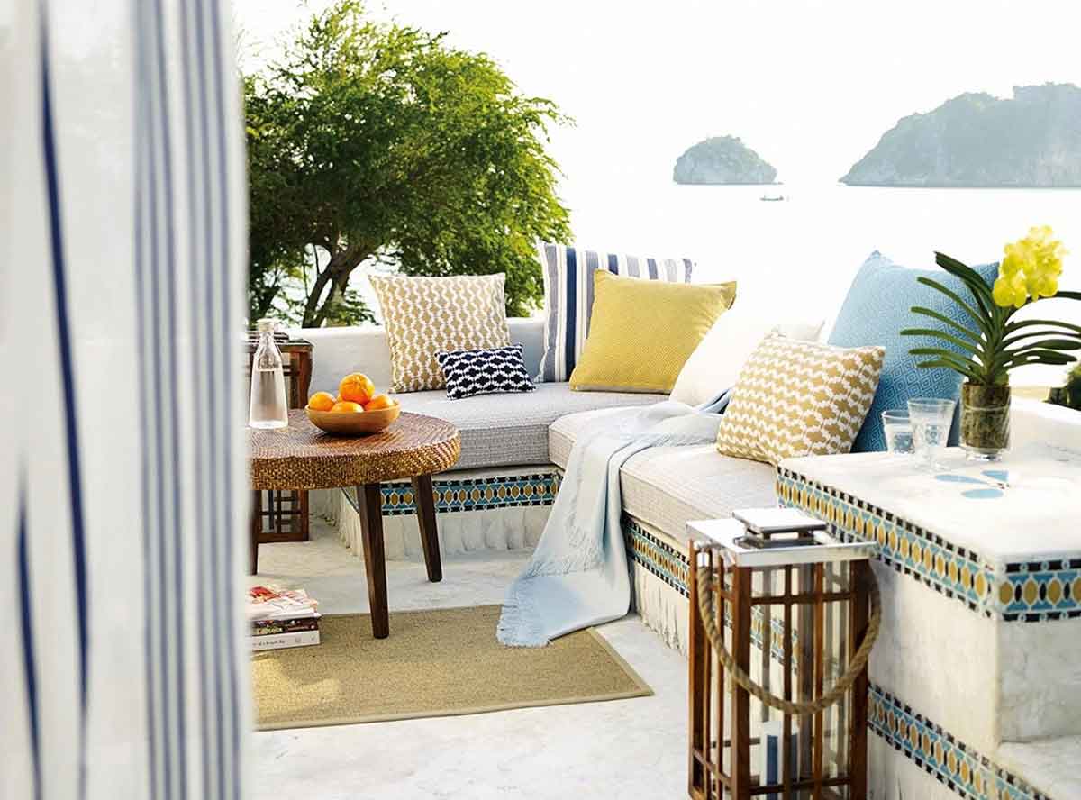 Terrace Seating Area. Mediterranean Terrace Ideas with Stylish Outdoor ...